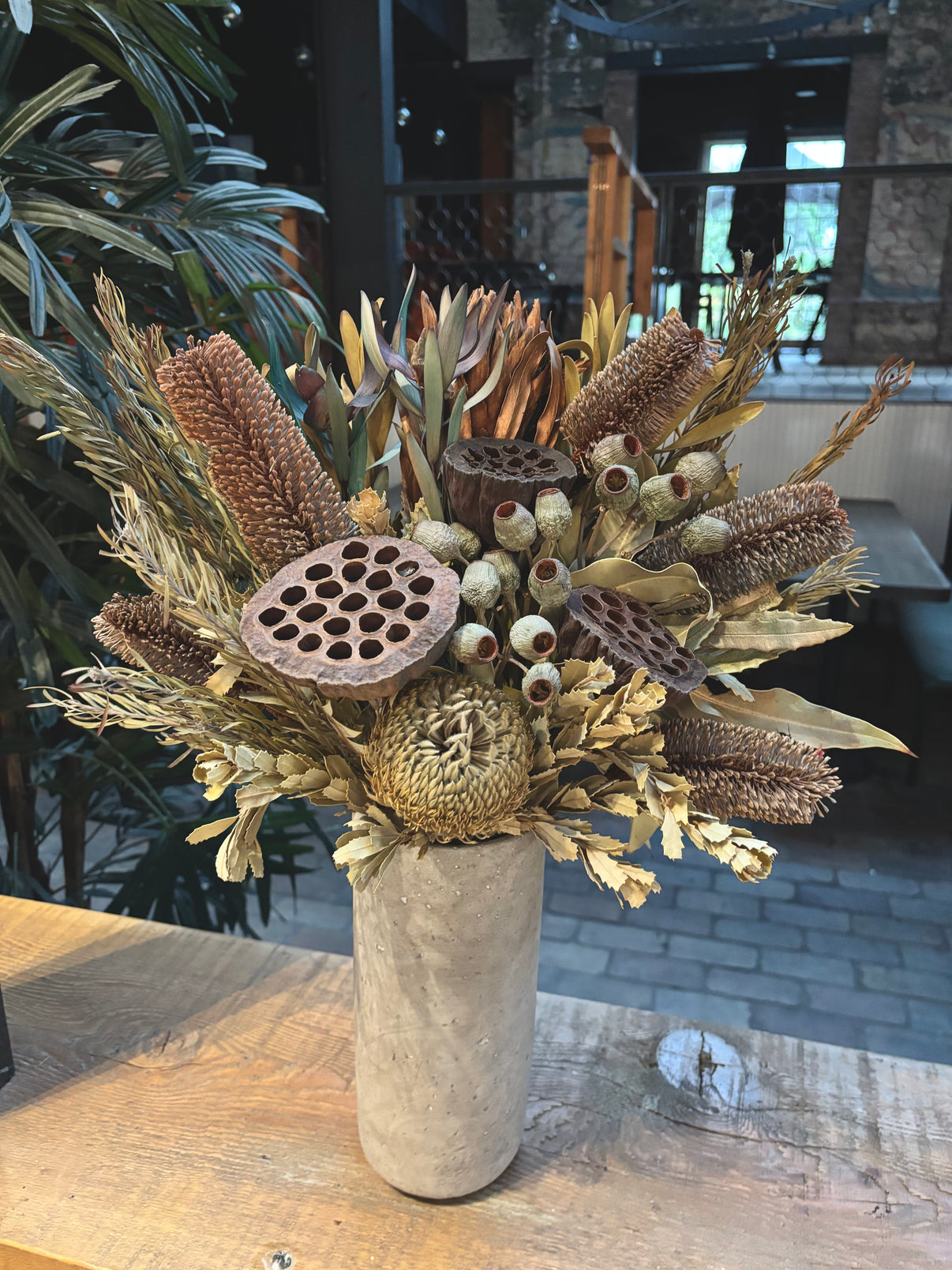 Florist Choice Rustic Dried Flowers + Vase | OfficeFlower – Office Flower